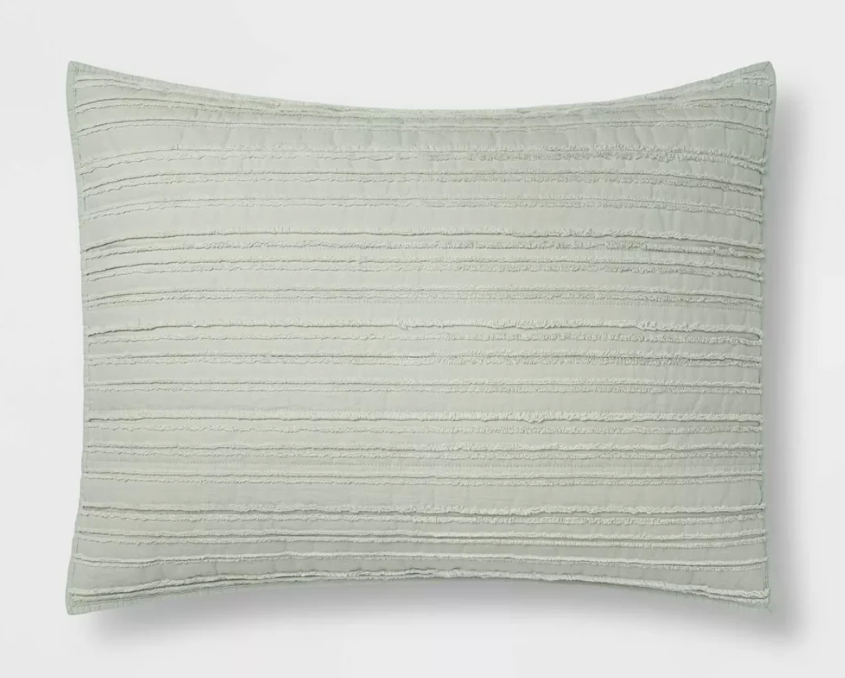 Standard - Clipped Texture Quilt Sham Light Sage Green – FN Bargains ...